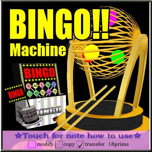 Second Life Marketplace - =LIZAIL= BINGO!!machine Ver3.03_BOX