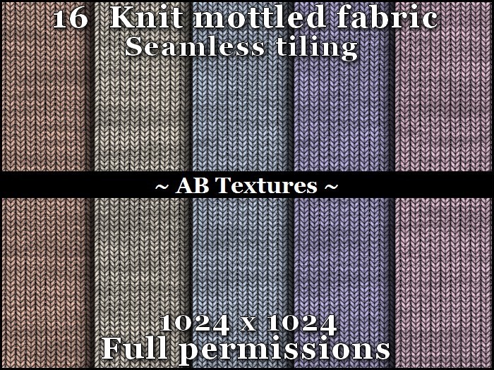 Second Life Marketplace - 16 knit mottled fabric 1024x1024 Seamless ...