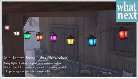 Second Life Marketplace - {what next} Mini Lantern String Lights - Set ...