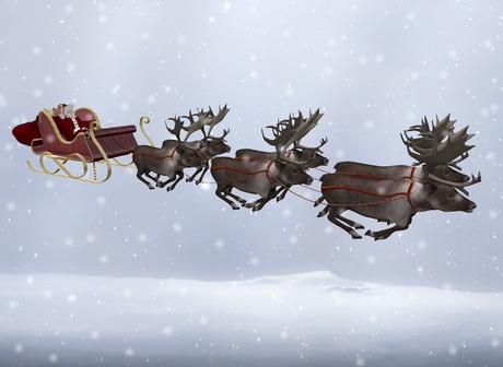 Second Life Marketplace - 4 Seater Flying Sleigh & Reindeer Team