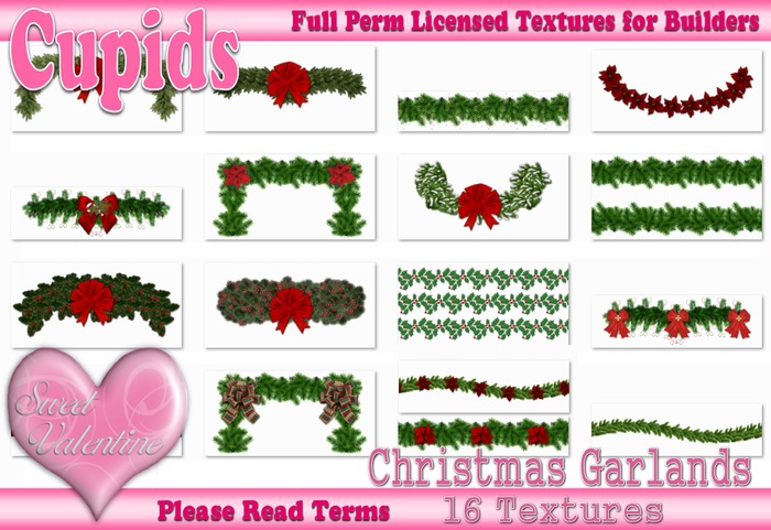 Second Life Marketplace - 16 Christmas Garland Textures