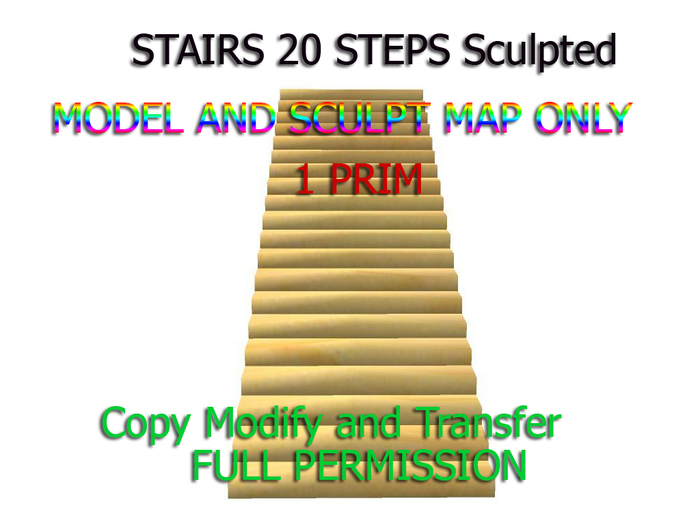 Second Life Marketplace - STAIRS 20 STEPS Sculpt