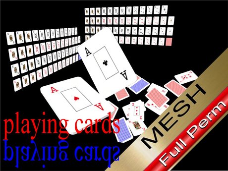 Second Life Marketplace - playing cards MESH *** FULL PERM
