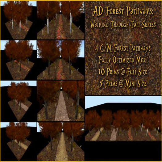 Second Life Marketplace - AD Forest Pathway: Walking Through Fall Series