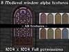 Second Life Marketplace - 8 medieval window alpha textures 1024x1024 ...