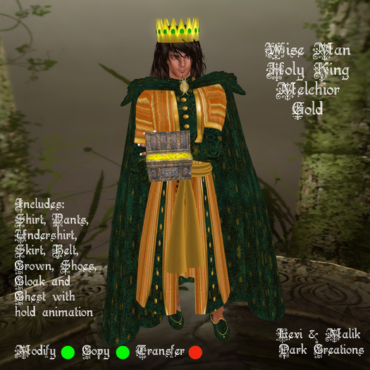Second Life Marketplace - Wise Man Holy King Melchior Gold