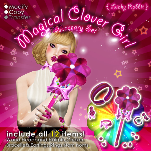 Second Life Marketplace - {L.R} Magical Clover Girl (Pink)