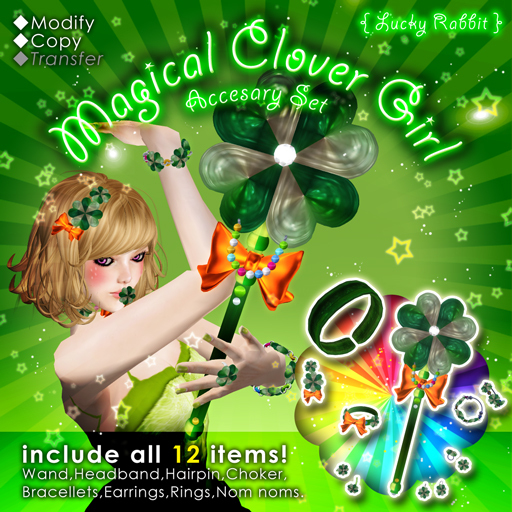 Second Life Marketplace - {L.R} Magical Clover Girl (Green)