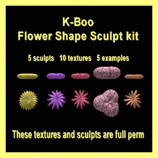 Second Life Marketplace - k-boo flower shape sculpt kit