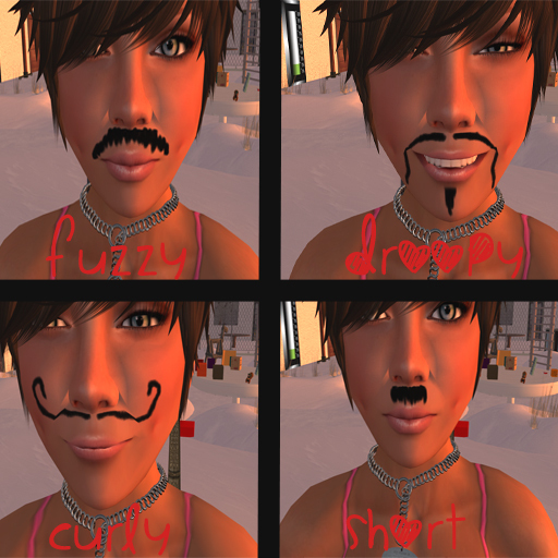 Second Life Marketplace - Mustache collection with Marker Pen