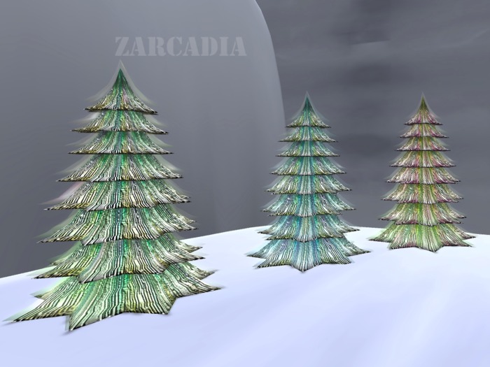 Second Life Marketplace - [ZARCADIA] 3 METALLIC TREES BOX