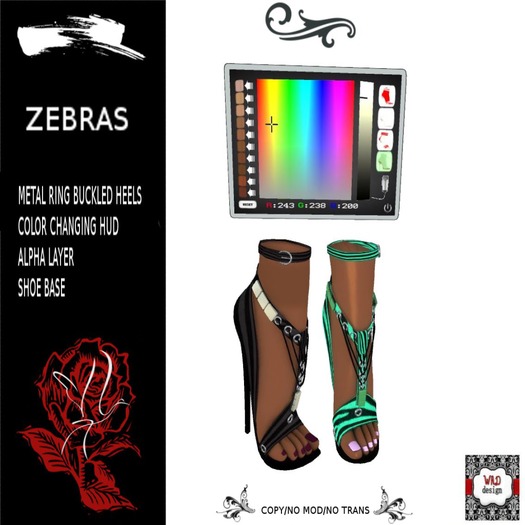 Second Life Marketplace - ZEBRA SHOE