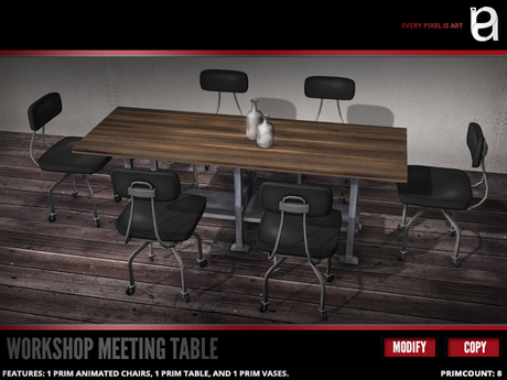 Second Life Marketplace - (epia) - Workshop Meeting Table