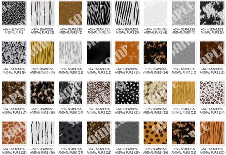 Second Life Marketplace - 90 Seamless Animal Furs TEXTURES