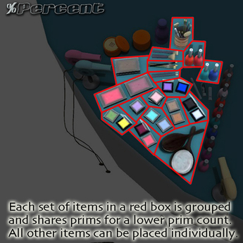 Second Life Marketplace - % Ginger's Vanity - ADD ON Decor Items SCULPT