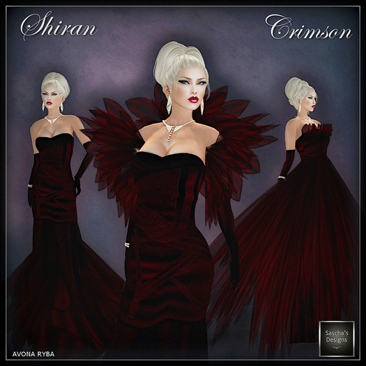 Second Life Marketplace - SAS - Shiran Crimson Gown (50% mesh)