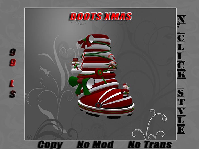 Second Life Marketplace - "n'Click Style" Boots Xmas