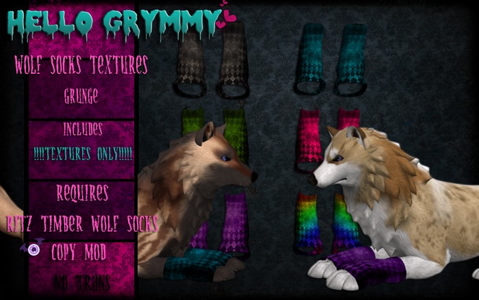 Second Life Marketplace - Hello Grymmy! TWI Timber Grunge TEXTURE sock mod!