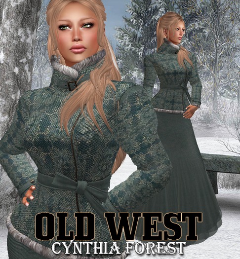 Second Life Marketplace - * Old West * Cynthia Winter Suit - Forest