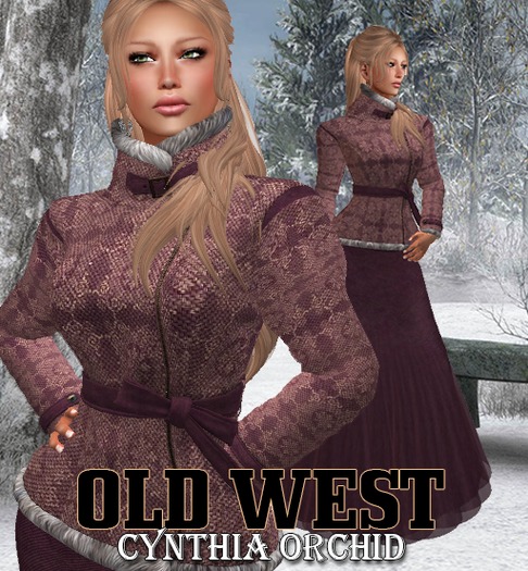 Second Life Marketplace - * Old West * Cynthia Winter Suit - Orchid