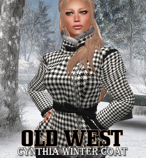 Second Life Marketplace - * Old West * Cynthia Winter Jacket - Houndstooth