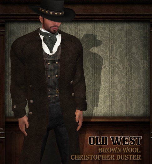 Second Life Marketplace - * Old West * Christopher Duster - Brown Wool