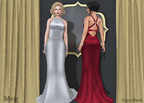 Second Life Marketplace - !Rebel Hope - Meg Mesh Gown Red