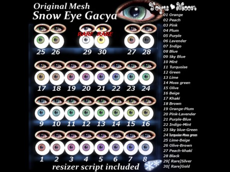 Second Life Marketplace - DEMO Yuyu*Moon Mesh Snow Eye Gacya