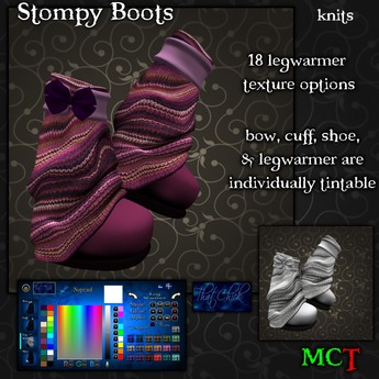 Second Life Marketplace - ~tc~ Stompy Boots w/HUD - Knits Set