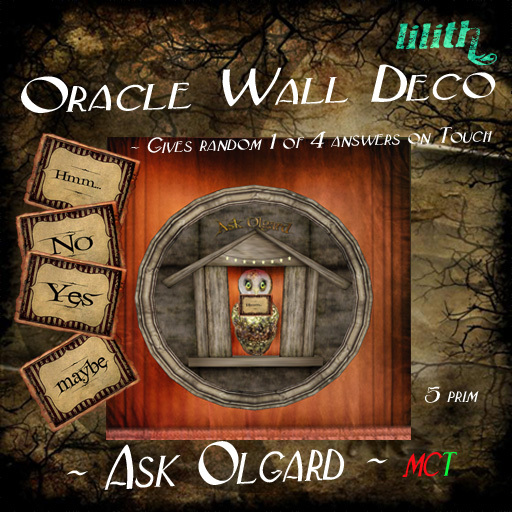 Second Life Marketplace - ^v^ LD - Oracle Wall Deco - Ask Olgard ...