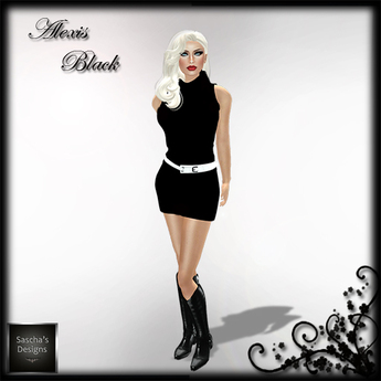 Second Life Marketplace - SAS - Alexis Black Dress (Standard Mesh)