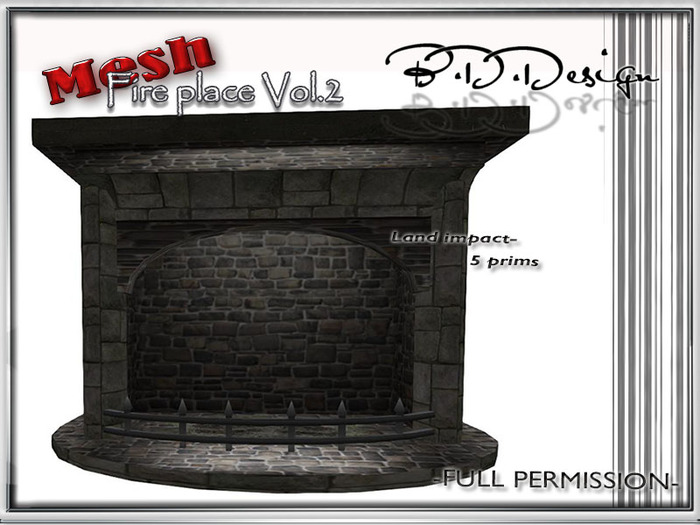 Second Life Marketplace - .::B.D.D::. FULL PERM-Fire place Vol.2