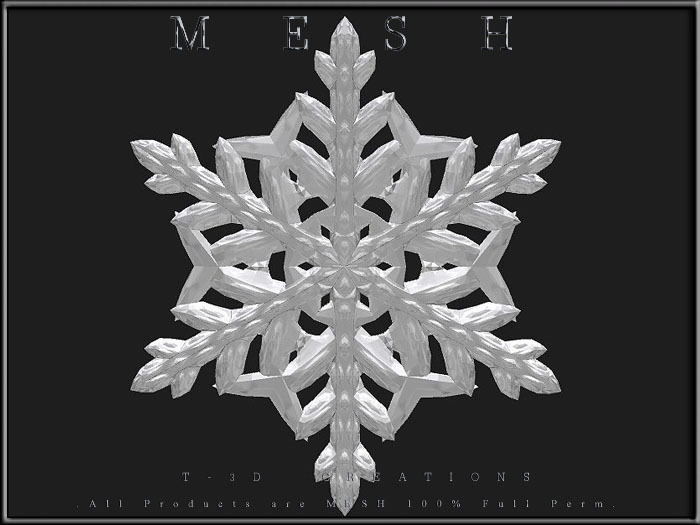Second Life Marketplace - T-3D Creations [ Snow flake Nano No.2 ] MICRO ...