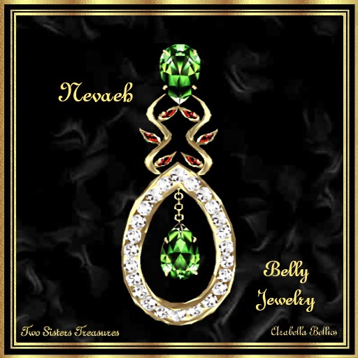 Second Life Marketplace - TST - NEVAEH EMERALD & RUBY BELLY JEWELRY YG.
