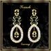 Second Life Marketplace - TST - NEVAEH YELLOW TOPAZ & EMERALD EARRINGS YG.