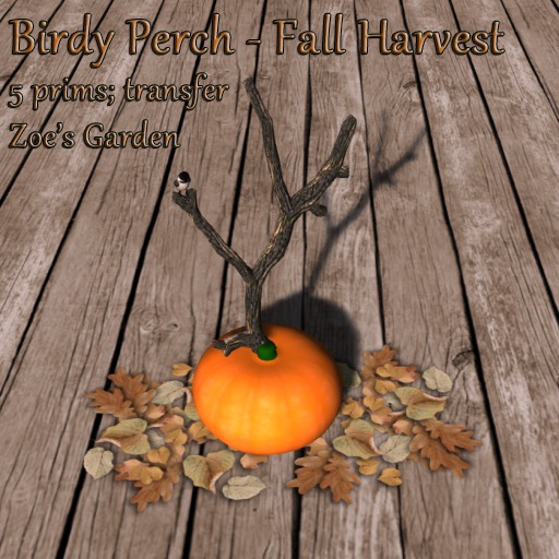Second Life Marketplace - *ZG* Birdy Perch - Fall Harvest