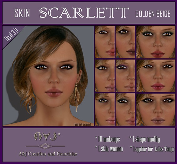 Second Life Marketplace - FRANCHISE VENDORS -EXCLUSIVE REAL SKIN BY A&J ...