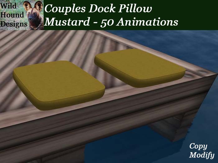 Second Life Marketplace - [WHD] -- Dock Pillow - Couples - Mustard 1 ...