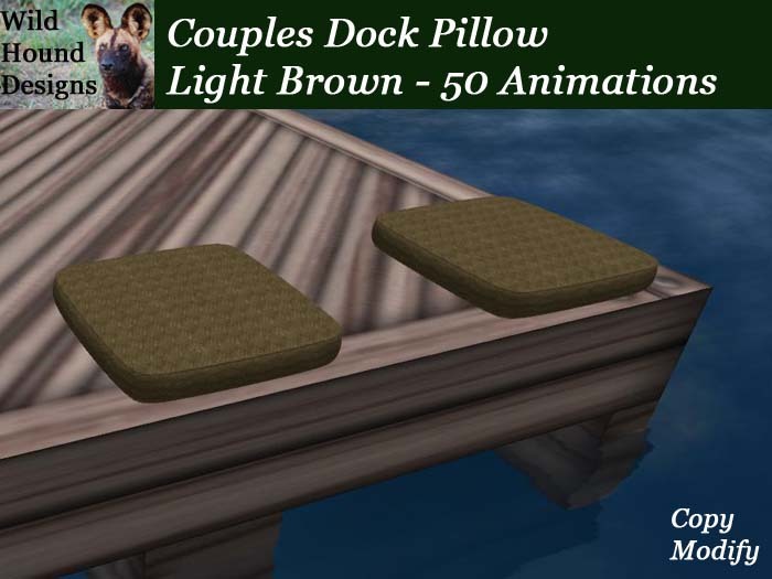 Second Life Marketplace - [WHD] -- Dock Pillow - Couples - Light Brown ...