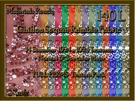 Second Life Marketplace - *Kushi* Chiffon Sequin Ramble Seamless ...