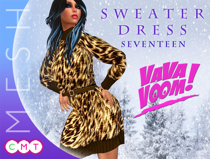 Second Life Marketplace - VaVaVoom! - Sweater Dress 17