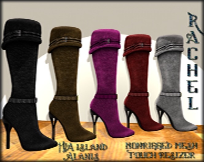 Second Life Marketplace - Rachel Boots Fatpack 4 Colors Plus Bonus ...