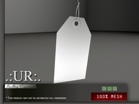 Second Life Marketplace - .:UR:. Shoppe Tag (full perm mesh)