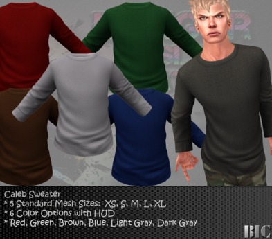 Second Life Marketplace - Caleb Long Sleeve Sweater DEMO