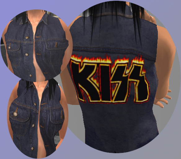 Second Life Marketplace - chaleco azul logo kiss