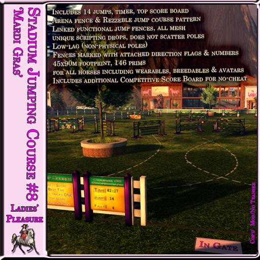 Second Life Marketplace - ~LP~ Stadium Jumping Course 8 (Mardi Gras) BOXED