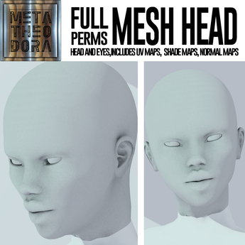 Second Life Marketplace - MetaTheodora Full Perm Mesh Head (female ...