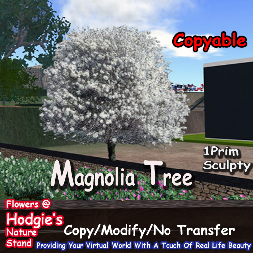 Second Life Marketplace - Hodgie's Flowers & Plants -- White Magnolia ...