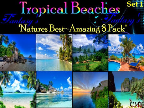 Second Life Marketplace - Tropical Beaches Set 1_Natures Best 8 Pack ...