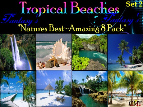 Second Life Marketplace - Tropical Beaches Set 2~Natures Best 8 Pack ...